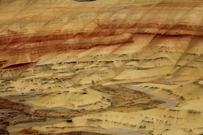 Painted hills, oregon, USA stock image. Image of texture - 55732351