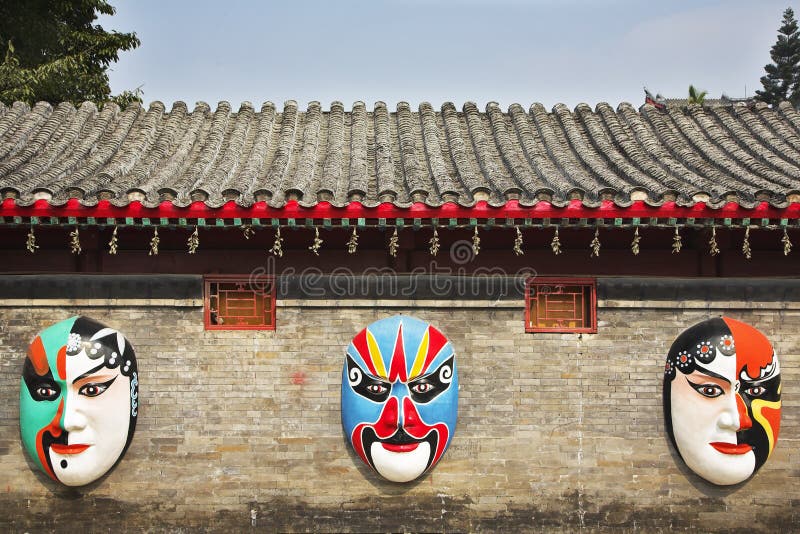 The painted huge masks stock photo. Image of china, asian - 181762982