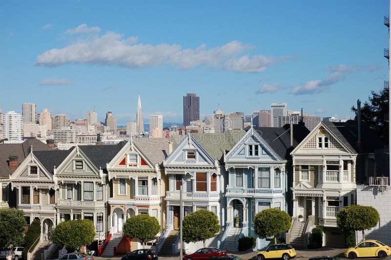 Painted ladies stock photo. Image of buildings, homes - 1592728