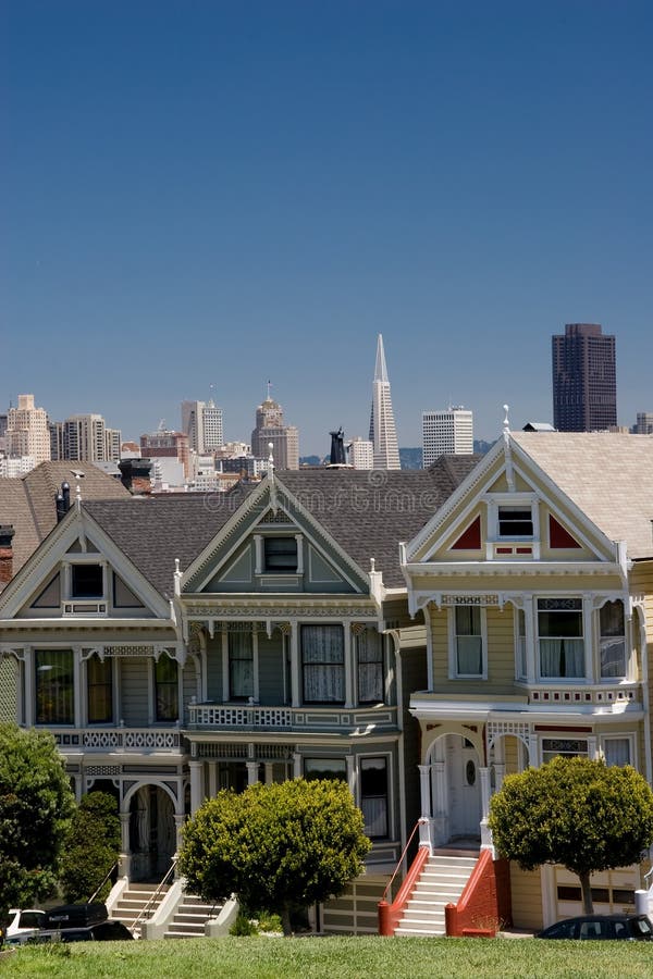 Painted Ladies stock image. Image of painted, residential - 4013243