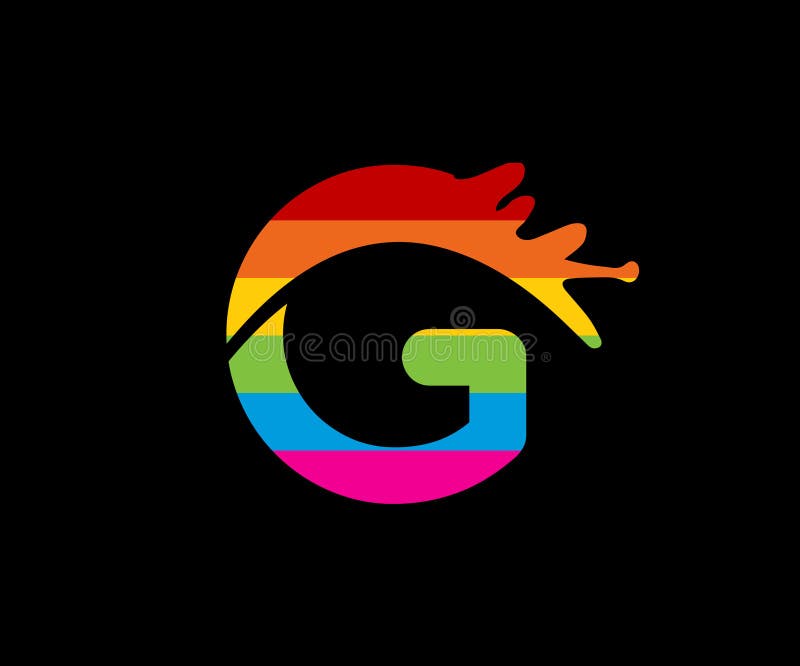 Painted Letter G Colorful Paint Logo Design Stock Vector - Illustration ...