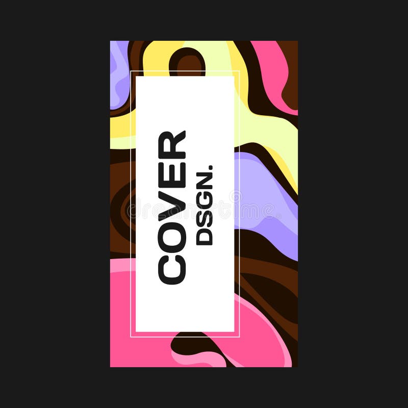 Painted Liquid Marble Cover Template Design Stock Vector - Illustration ...