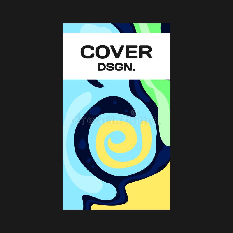 Painted Liquid Marble Cover Template Illustration Stock Vector ...