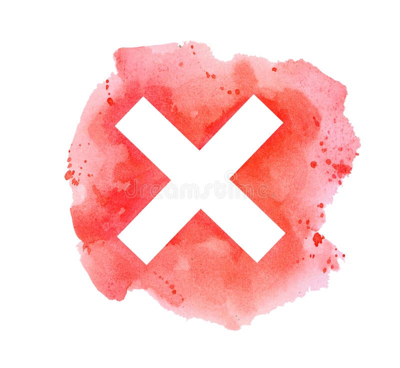 Painted X mark on white stock illustration. Illustration of generic ...
