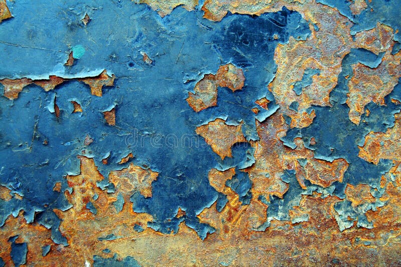 Painted Metal Rusted Background Stock Image - Image of vintage, cracked ...
