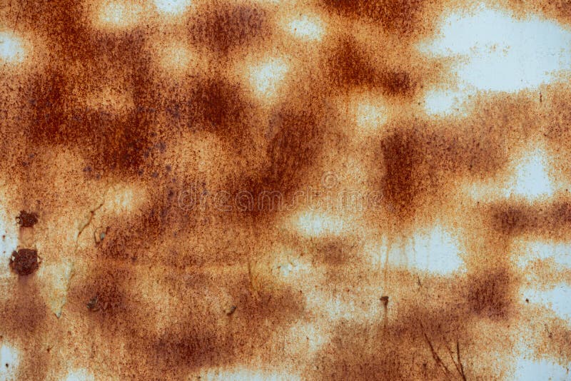Painted Metal Texture with Large Rust Spots Stock Image - Image of ...