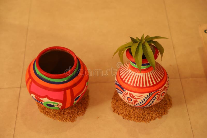 Painted Mud Pot stock image. Image of painted, finger - 199397837