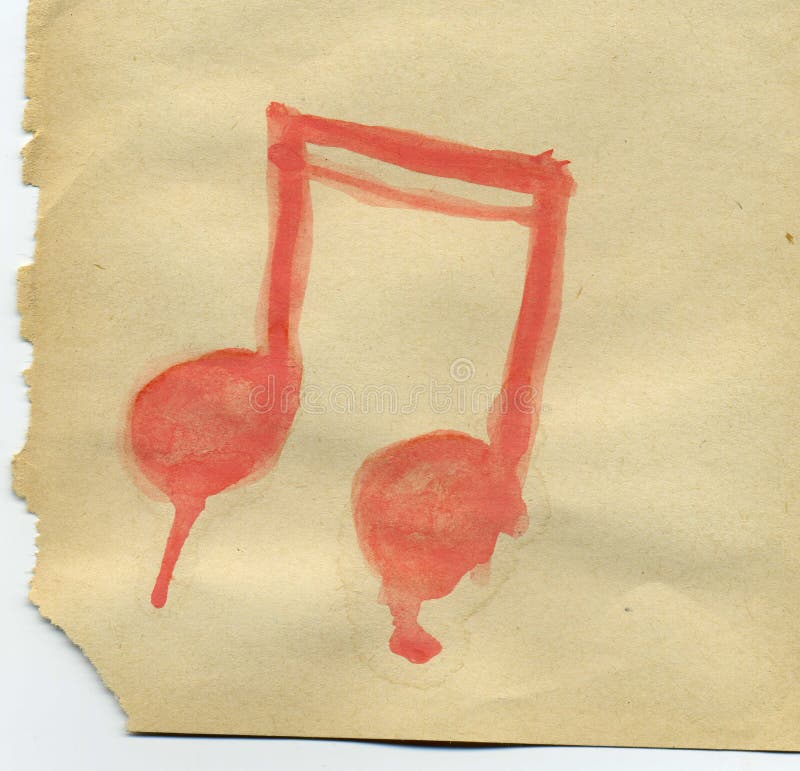 Painted Music Note stock illustration. Illustration of cute - 41686717