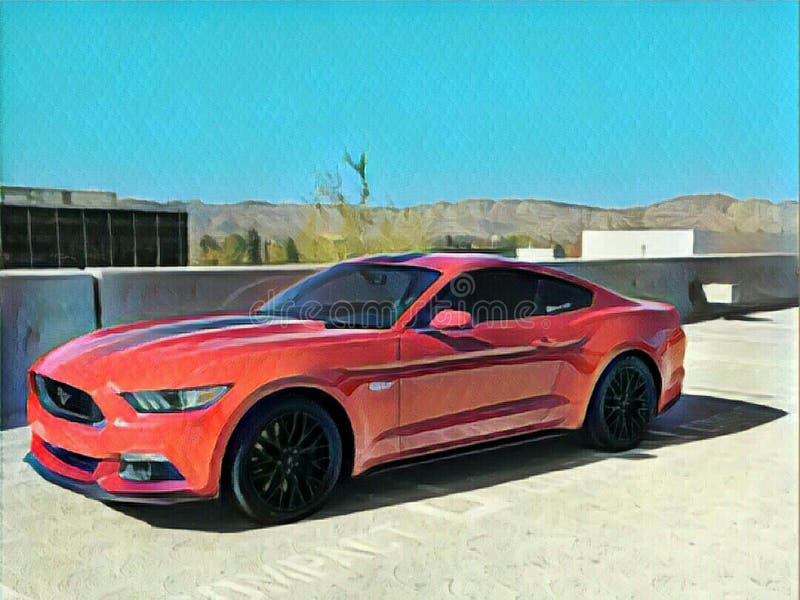 Painted Mustang editorial photography. Illustration of painted - 100468172