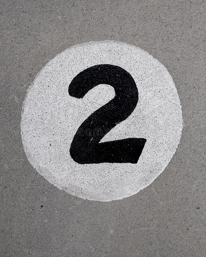 Painted Number Two on Wall on Wall Stock Photo - Image of painted ...