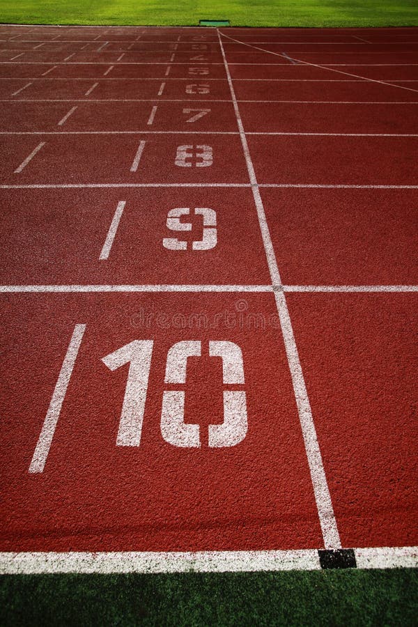 Painted Numbers on Running Track. Conceptual Image Shot Stock Image ...