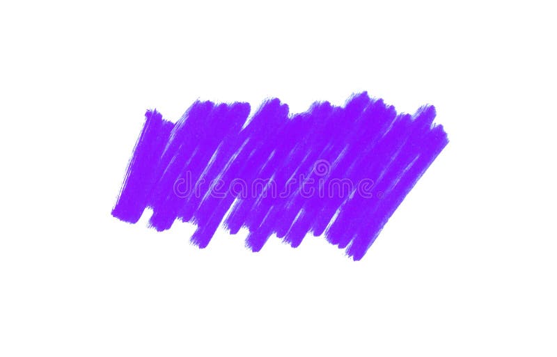 Painted Pencil Scribble with Purple Color on White Background Stock ...