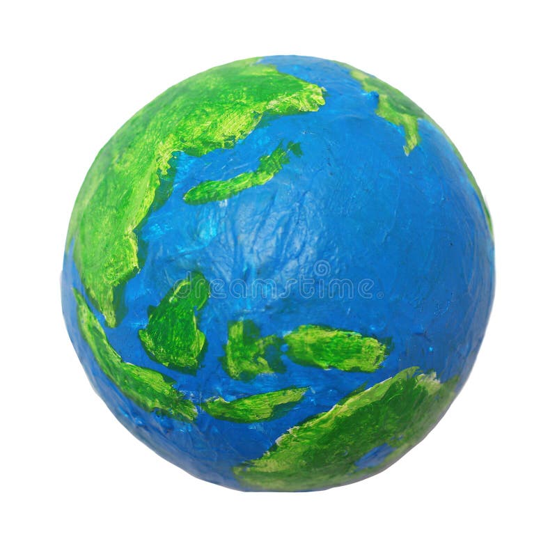 Painted Planet Earth Globe, Cut Out Isolated Stock Image - Image of ...