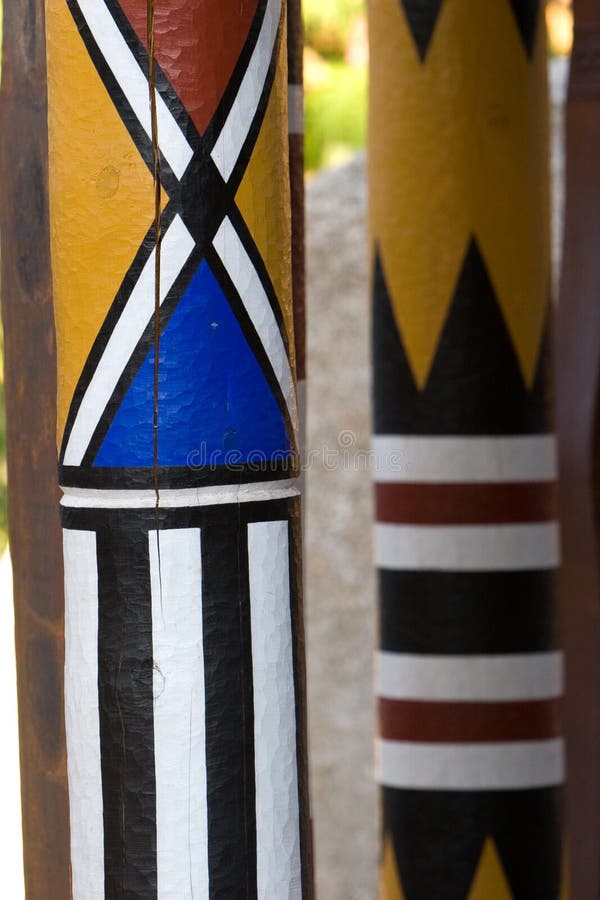 Painted poles stock photo. Image of jungle, history, colors - 1137386