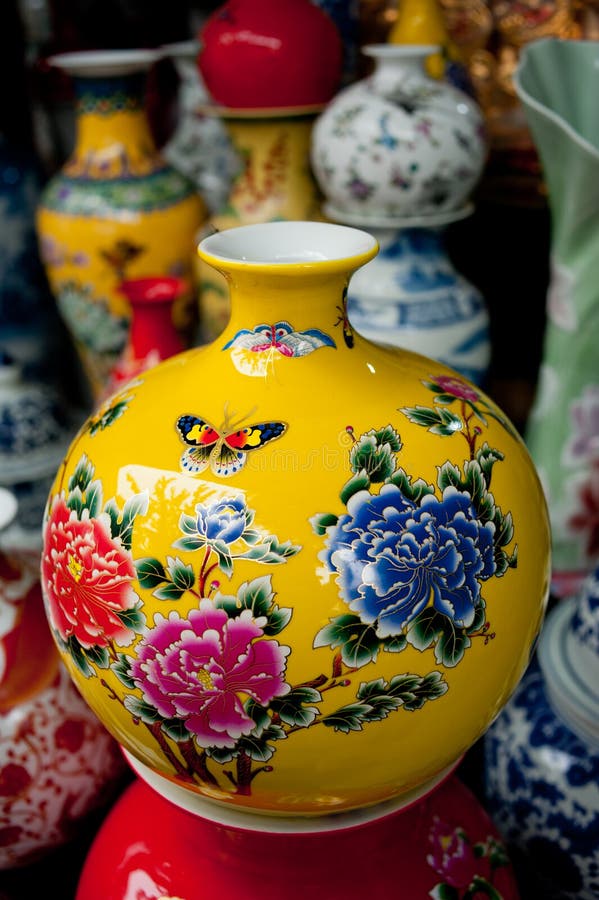 Painted porcelain crafts stock image. Image of pottery - 30420719