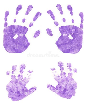 Painted purple hands stock illustration. Illustration of indoors - 299028