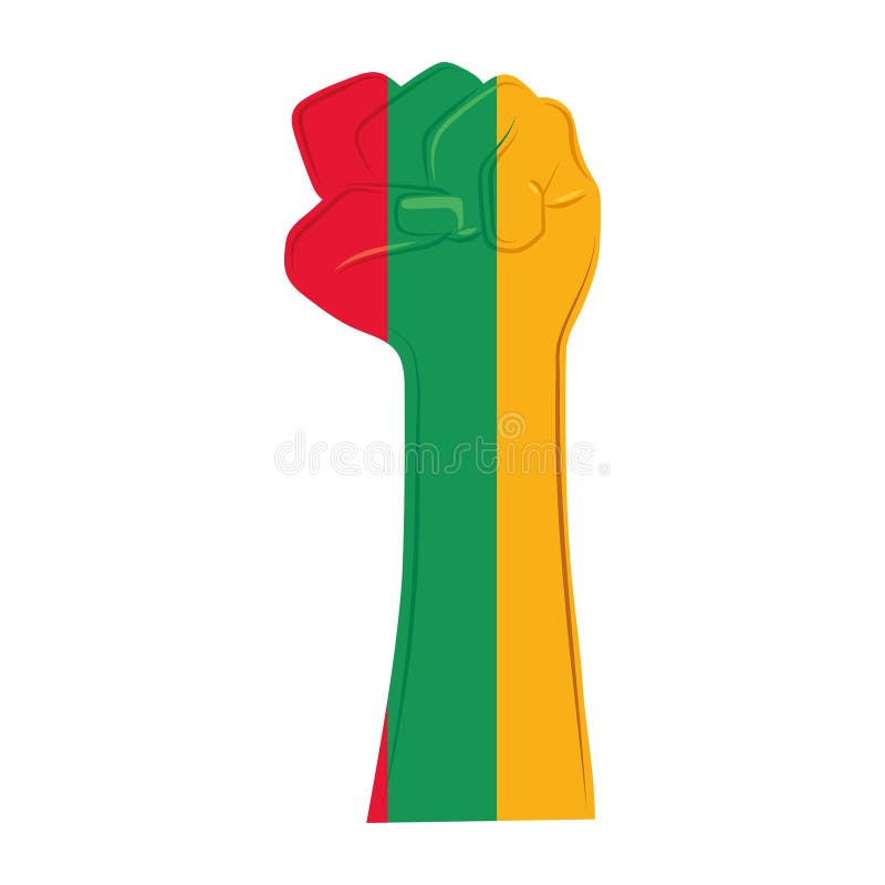 Painted Raising Hand Protest Gesture Vector Stock Vector - Illustration ...