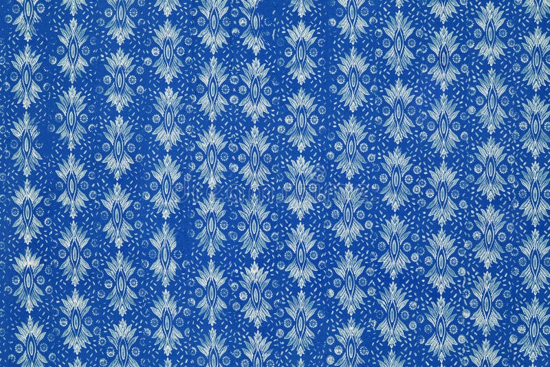 Blue Batik Pattern stock image. Image of flowers, pattern - 54495397