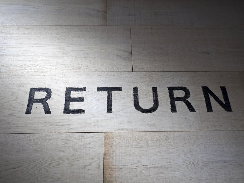 Painted Return word stock photo. Image of returned, product - 58154090