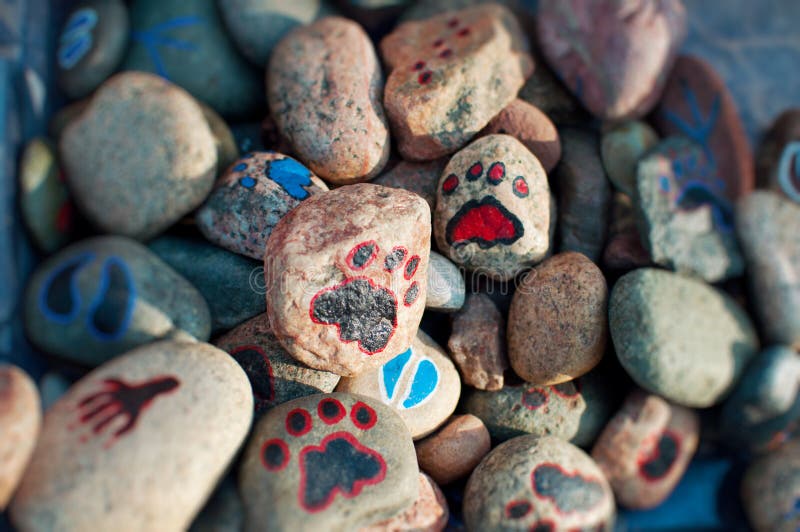 Painted rocks stock image. Image of decoration, painting - 88165719