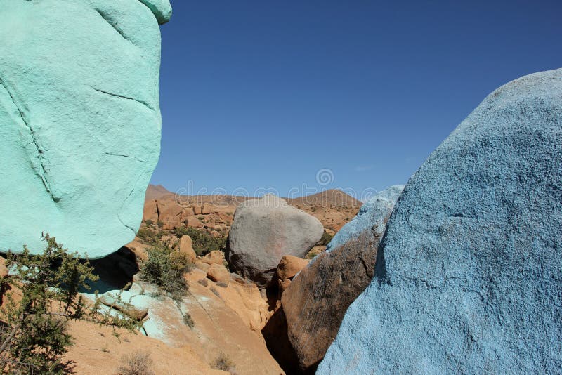 Painted Rocks stock image. Image of africa, bizarre, moroccan - 68556723