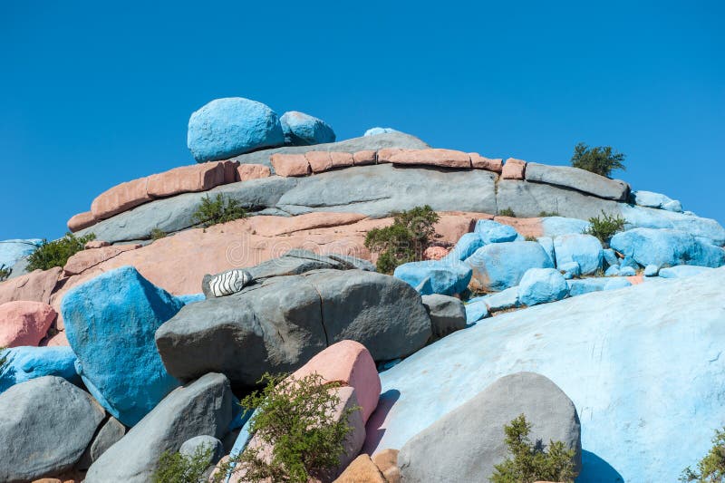 Painted Rocks, Tafraoute, Morocco Stock Image - Image of stones ...