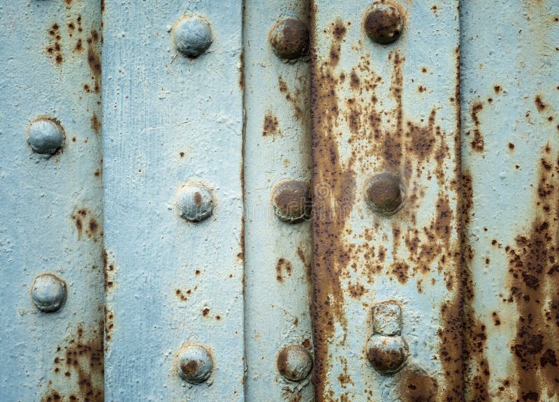 Painted Rusty Background with Metal Rivets Stock Image - Image of retro ...
