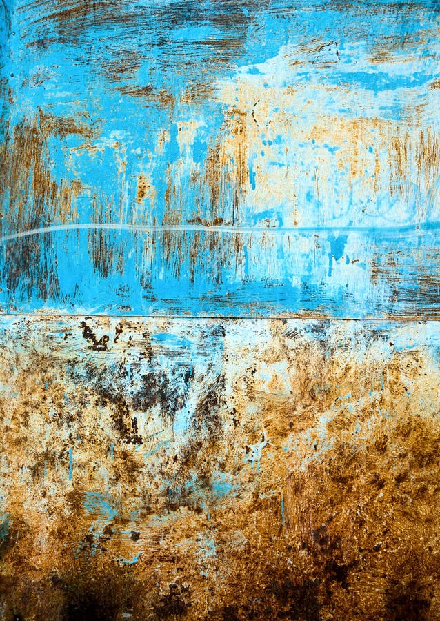 Painted and Scratched Metal Surface Stock Image - Image of heavy, brown ...