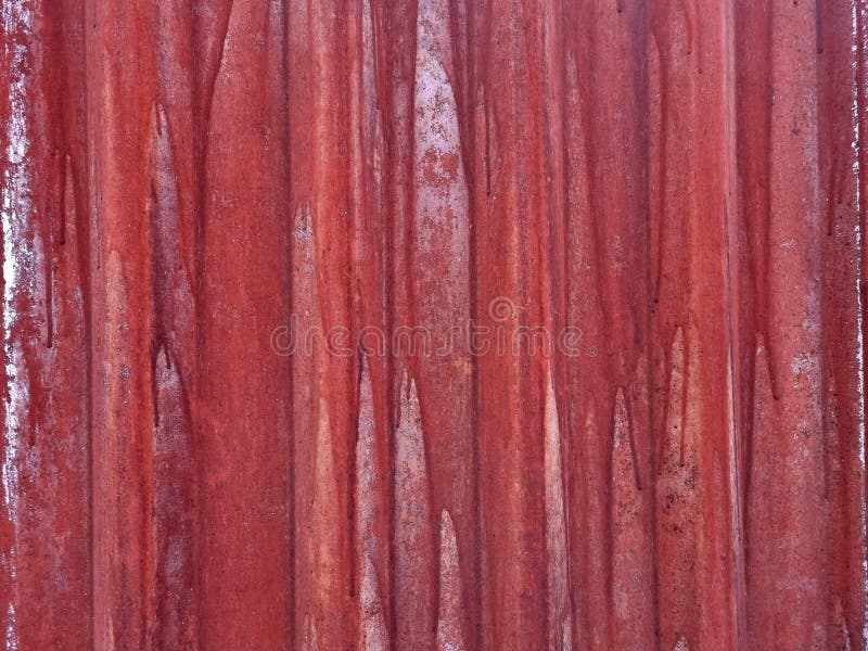 Painted Slate. Streaks of Red Paint on a Corrugated Surface. Expression ...
