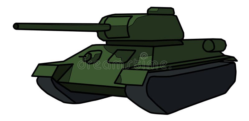 Russian tank T 34 stock vector. Illustration of armament - 4113094
