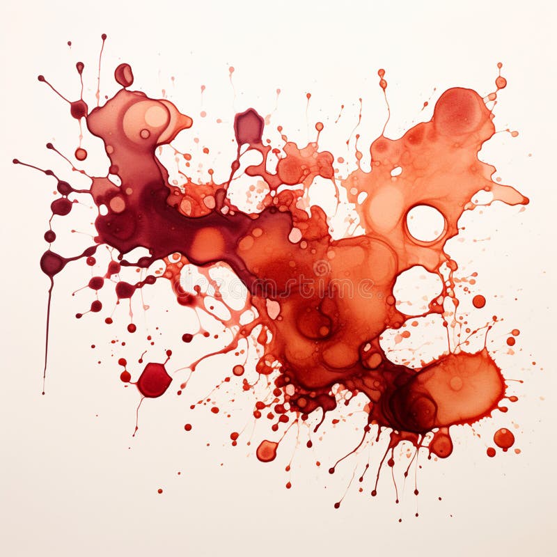 Painted Spatter on White Background with Blot Stock Illustration ...