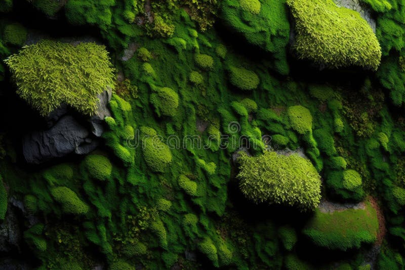 Painted Stabilized Moss Texture Background, Green Moss Wall for Modern ...