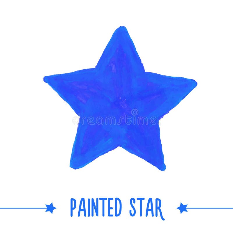 0344 - painted star stock vector. Illustration of handdrawn - 54681921