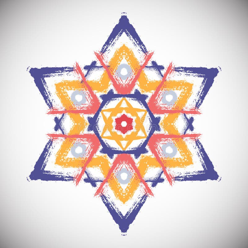Painted Star Hexagram stock vector. Illustration of design - 91597867