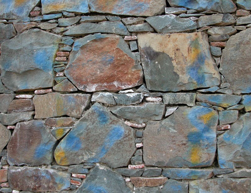 Painted Stone Wall stock photo. Image of rocks, texture - 416260