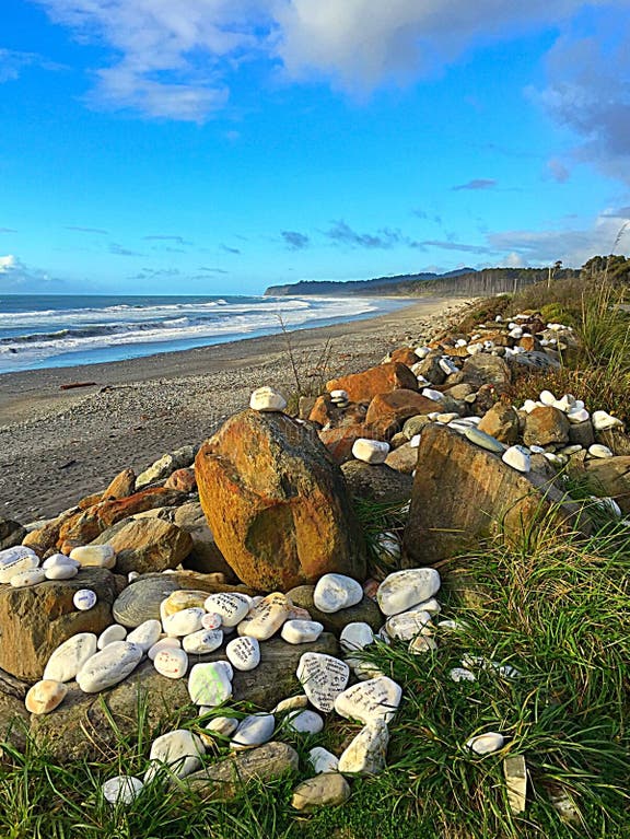 Painted stones on beach stock image. Image of stones - 53555849