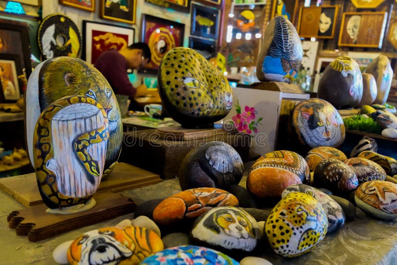 Painted Stones - Rock Art editorial photo. Image of pebble - 76941256