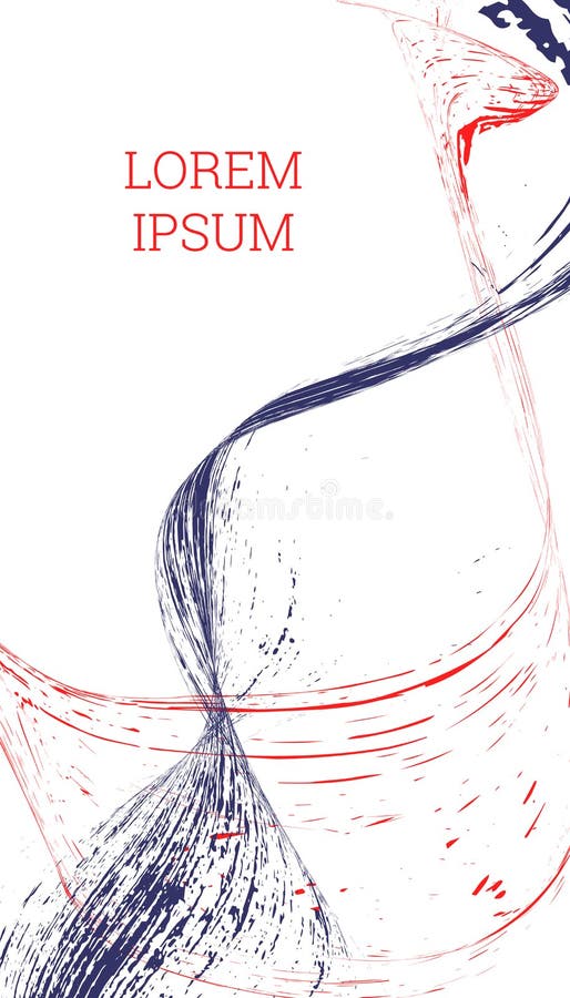 Painted Strokes, Waves. Abstract Cover, Vector. Stock Illustration ...