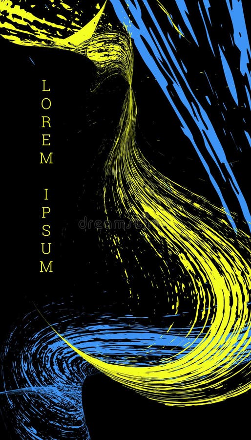 Painted Strokes, Waves. Abstract Cover, Vector. Stock Illustration ...