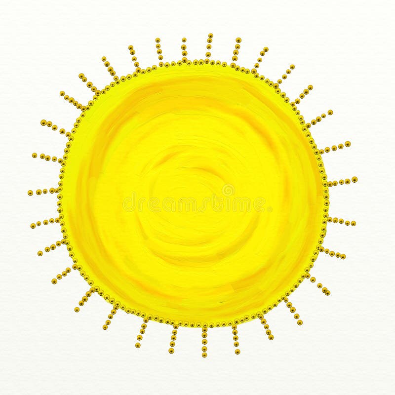 Painted sun stock illustration. Illustration of painting - 3000805
