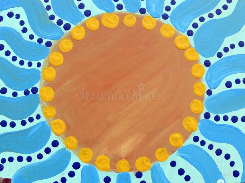 Painted sun stock image. Image of orange, paint, closeup - 47778043