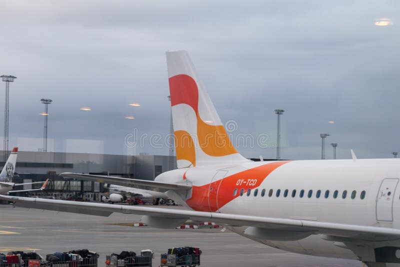 Painted Tail of Sunclass Airlines Plane Editorial Photography - Image ...