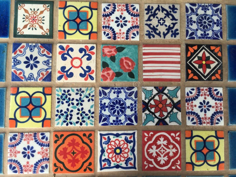 Painted tile stock photo. Image of tile, pattern, painted - 130459634