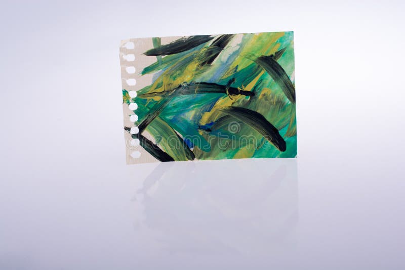 Painted torn note paper stock image. Image of notepaper - 80206227