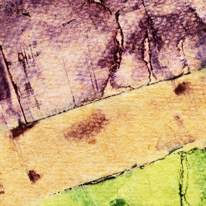 Painted, Torn, Scratched Collage Paper Texture Stock Illustration ...