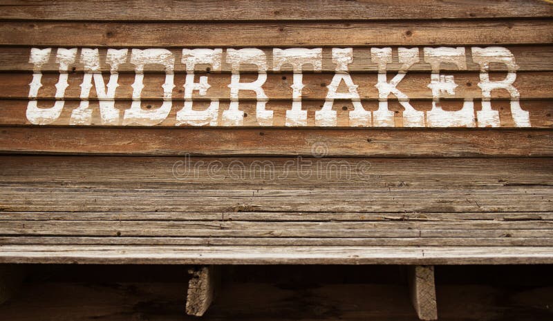 Painted undertaker sign stock image. Image of fashioned - 38930013