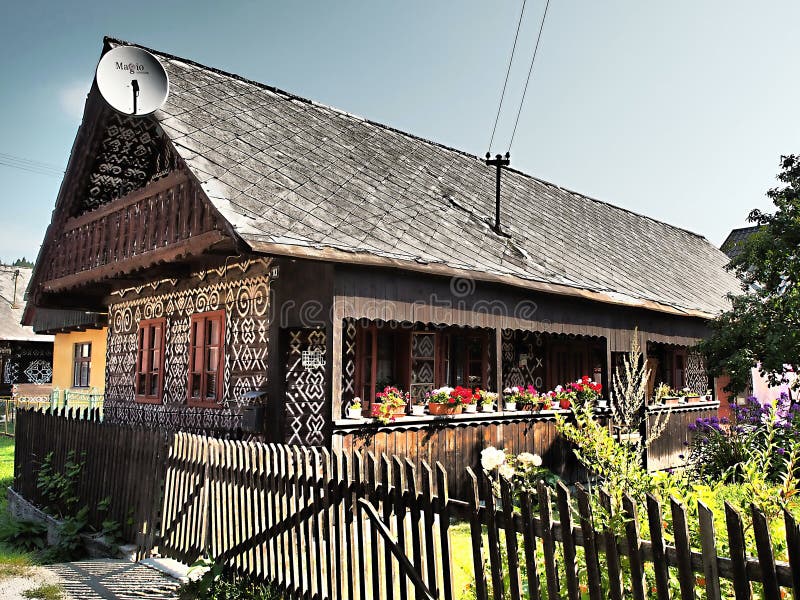 Painted Village of CICMANY - SLOVAKIA Editorial Stock Photo - Image of ...