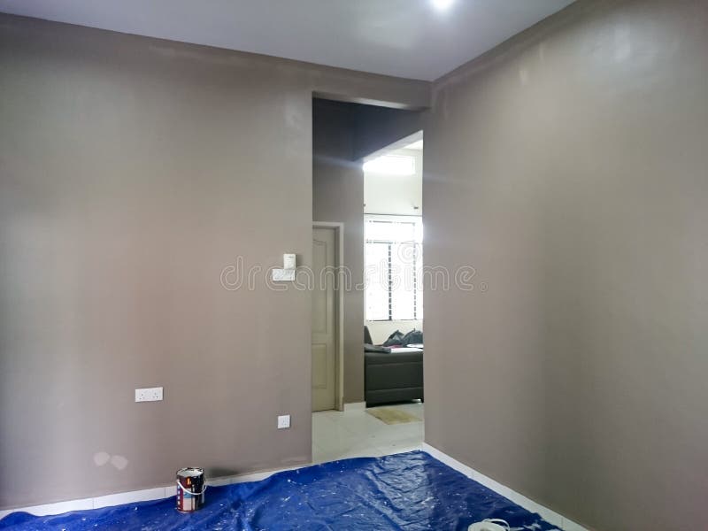 Painted wall in home editorial stock image. Image of bright - 110973669