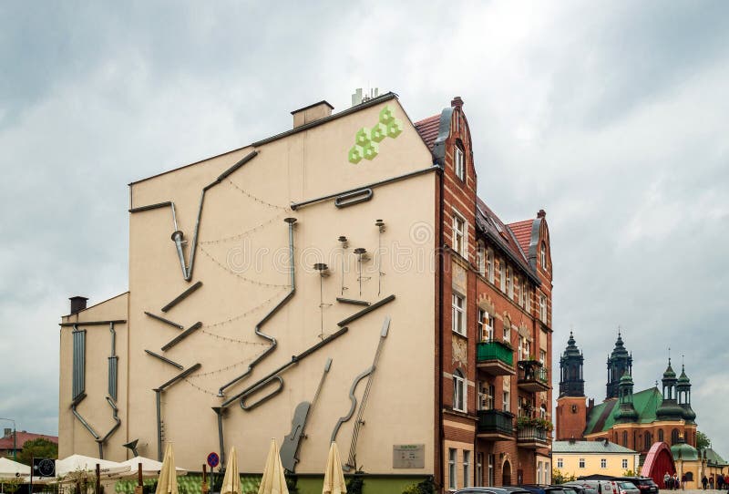 Painted Wall of Residential Building in the Style of Graffiti, Cloudy ... Painted Wall of Residential Building in the Style of Graffiti, Cloudy ...