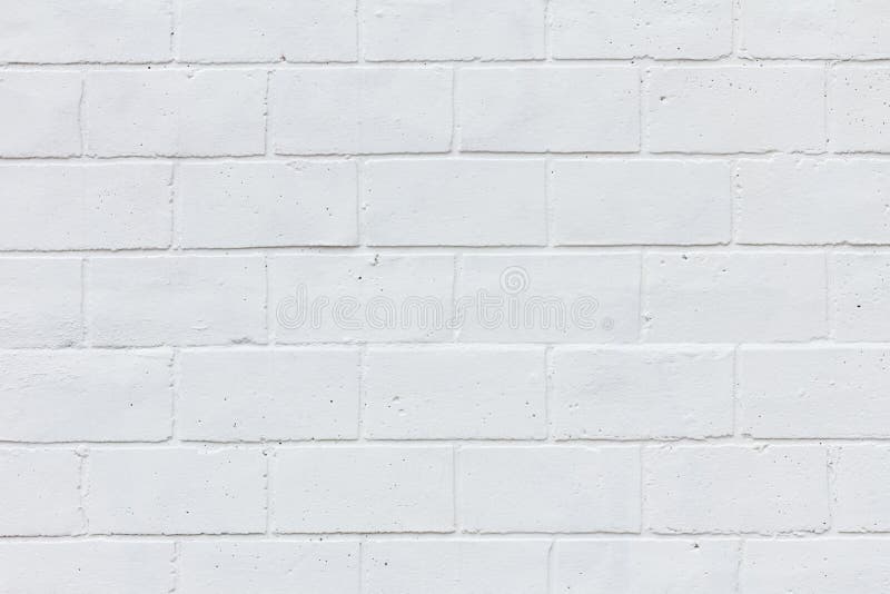 Painted White Brick Wall Texture Stock Image - Image of painted, rough ...